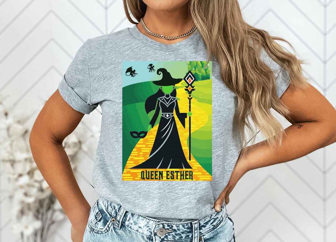 Queen Esther Purim Shirt - Wicked Inspired Jewish Apparel - Custom Back ...