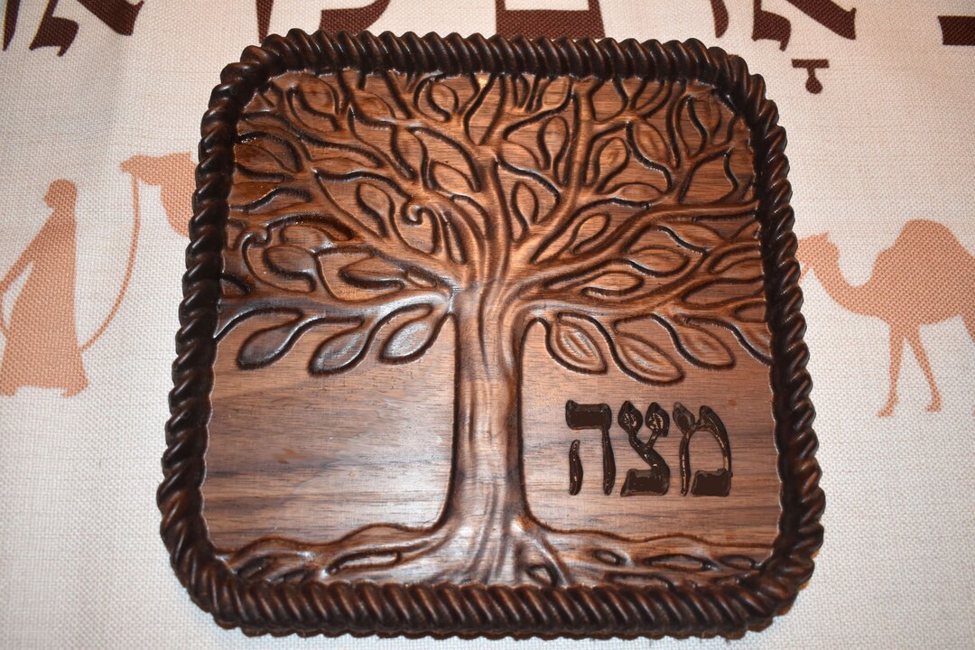 Handcrafted Tree of Life Matzah Tray - Perfect for Passover Seder - Etsy