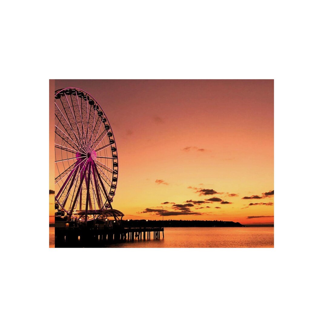 Seattle Skyline Seattle Great Wheel Seattle Washington Gift Washington ...