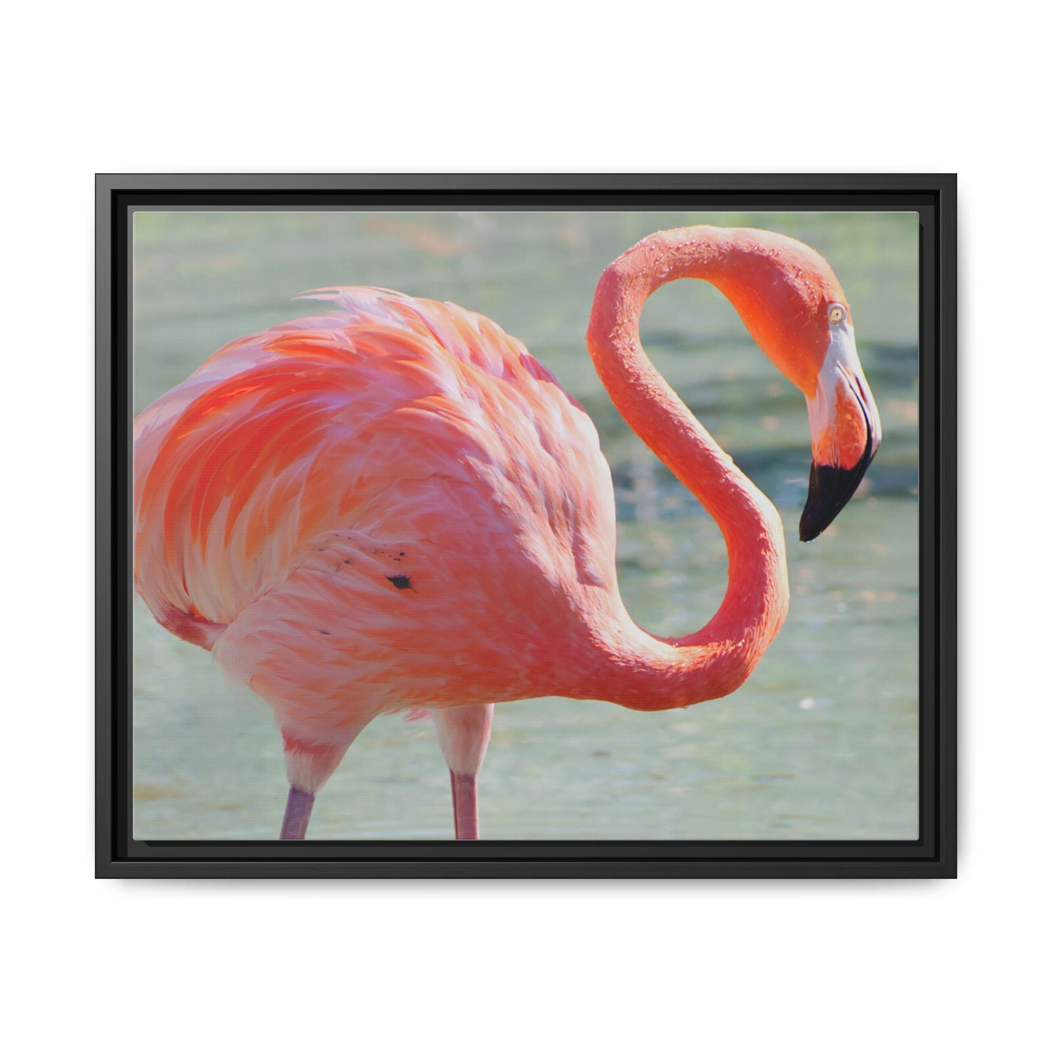 Pink Flamingo Framed Canvas Print | Tropical Home Decor - Etsy