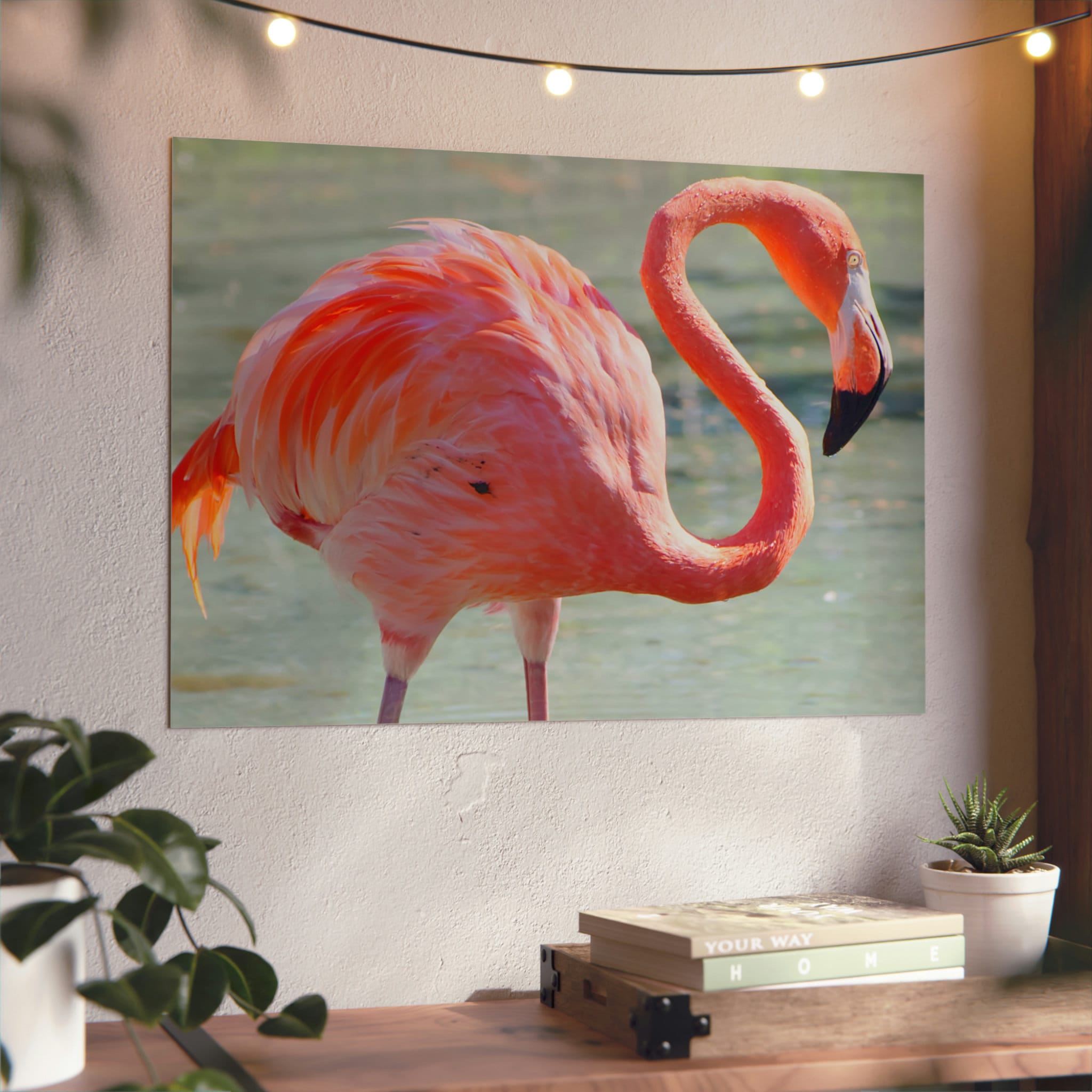 Pink Flamingo Wall Art Tropical Flamingo Prints Flamingo Paradise Metal Print Set for Home Decor ...