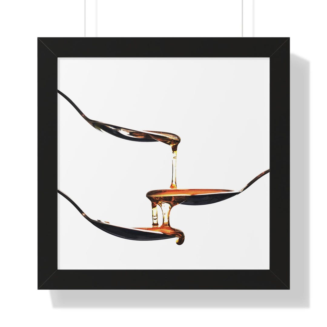 Dainty Spoon and Honey Framed Poster | Creative Art | Elegant Spoons ...