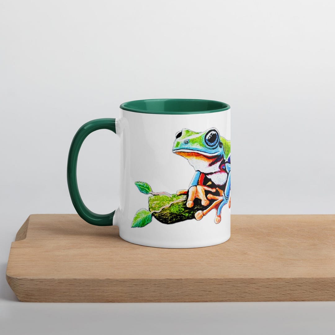 Tree Frog Mug With Color Inside - Etsy