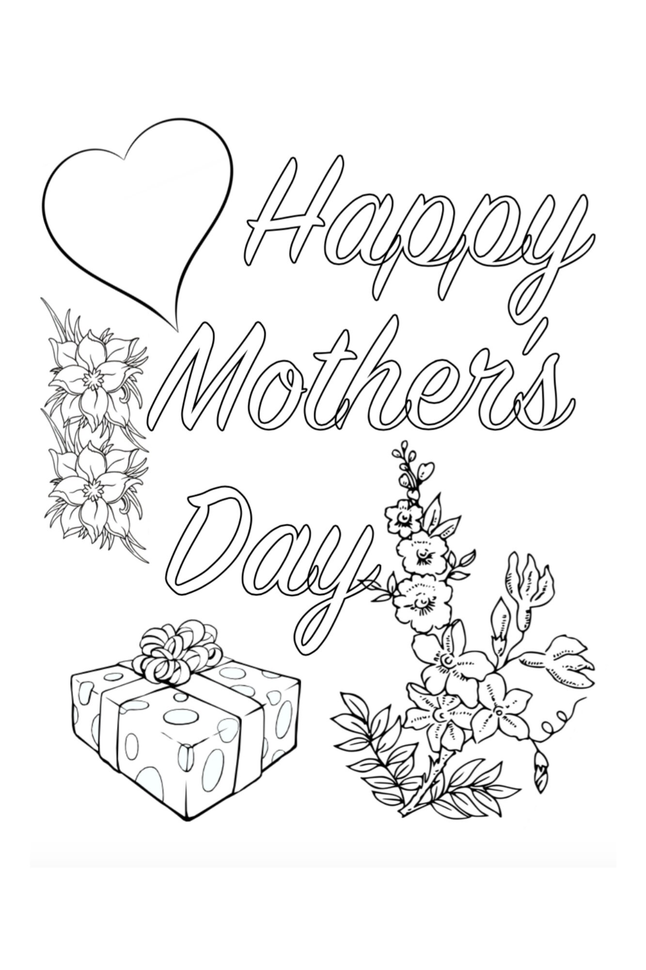 Mother's Day Coloring Book - Etsy