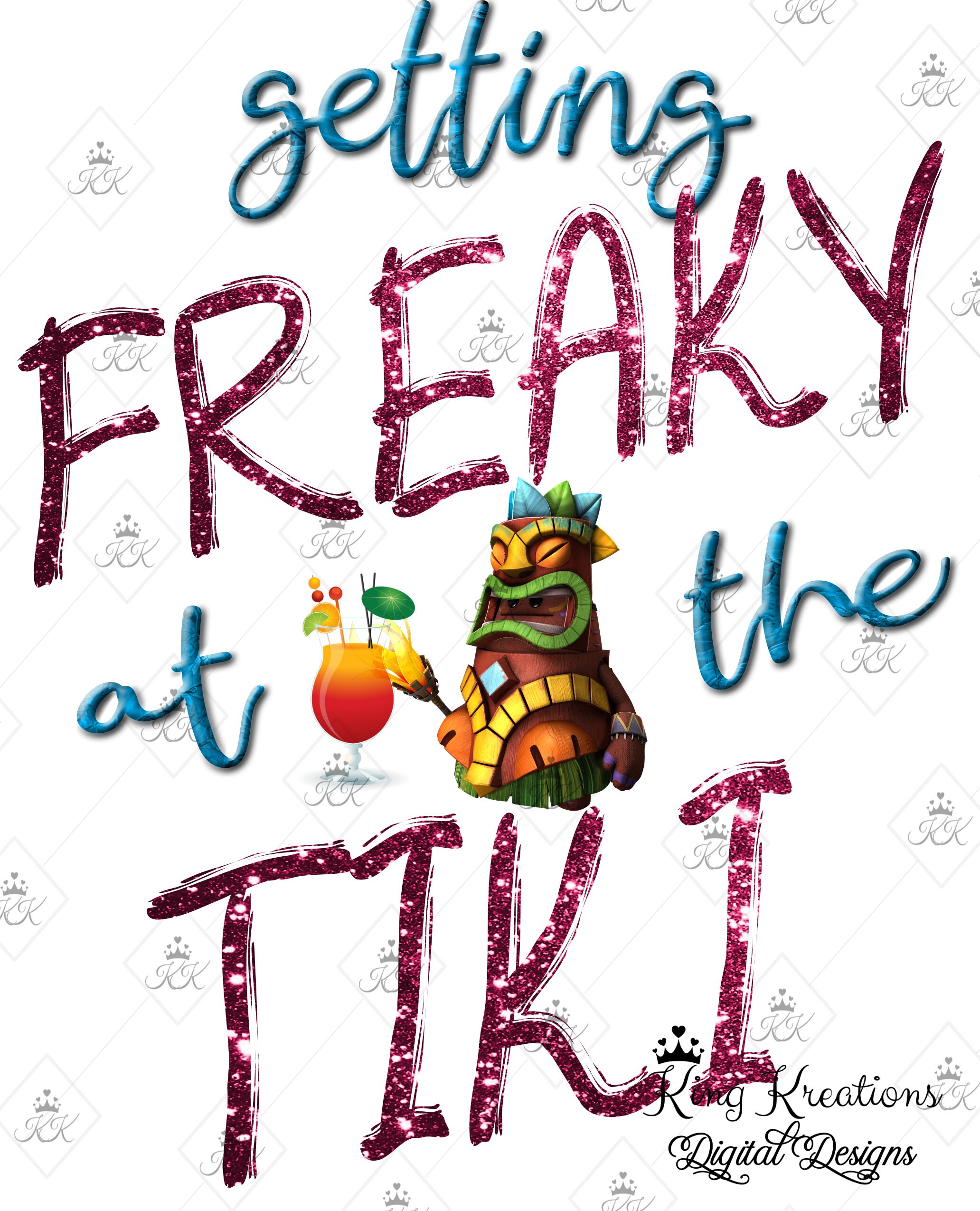 Tiki Sublimation Design, Getting Freaky at the Tiki Design, Png ...