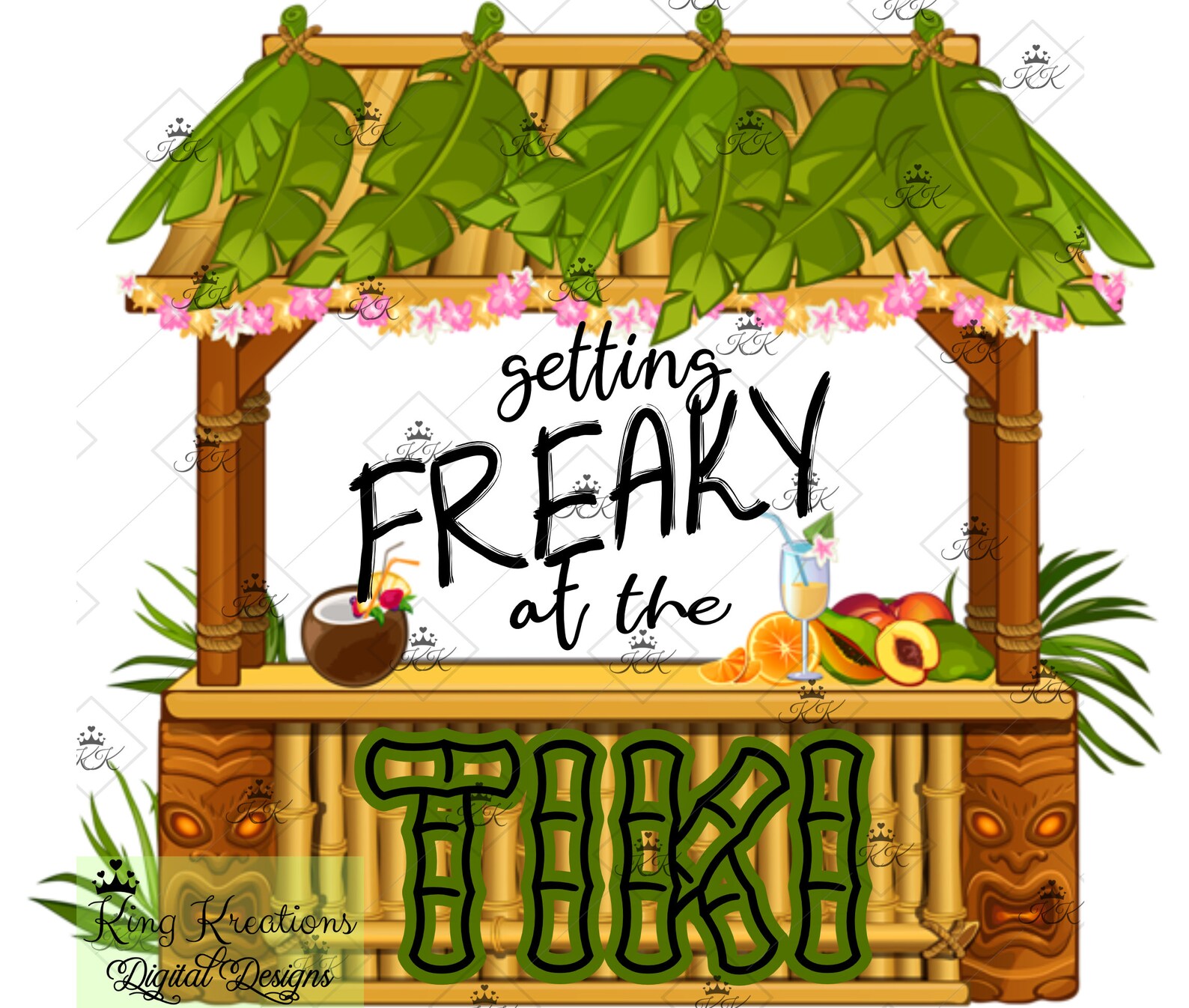 Tiki Sublimation Design, Getting Freaky at the Tiki Design, Png ...