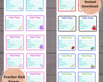 Printable Hall Pass - Etsy