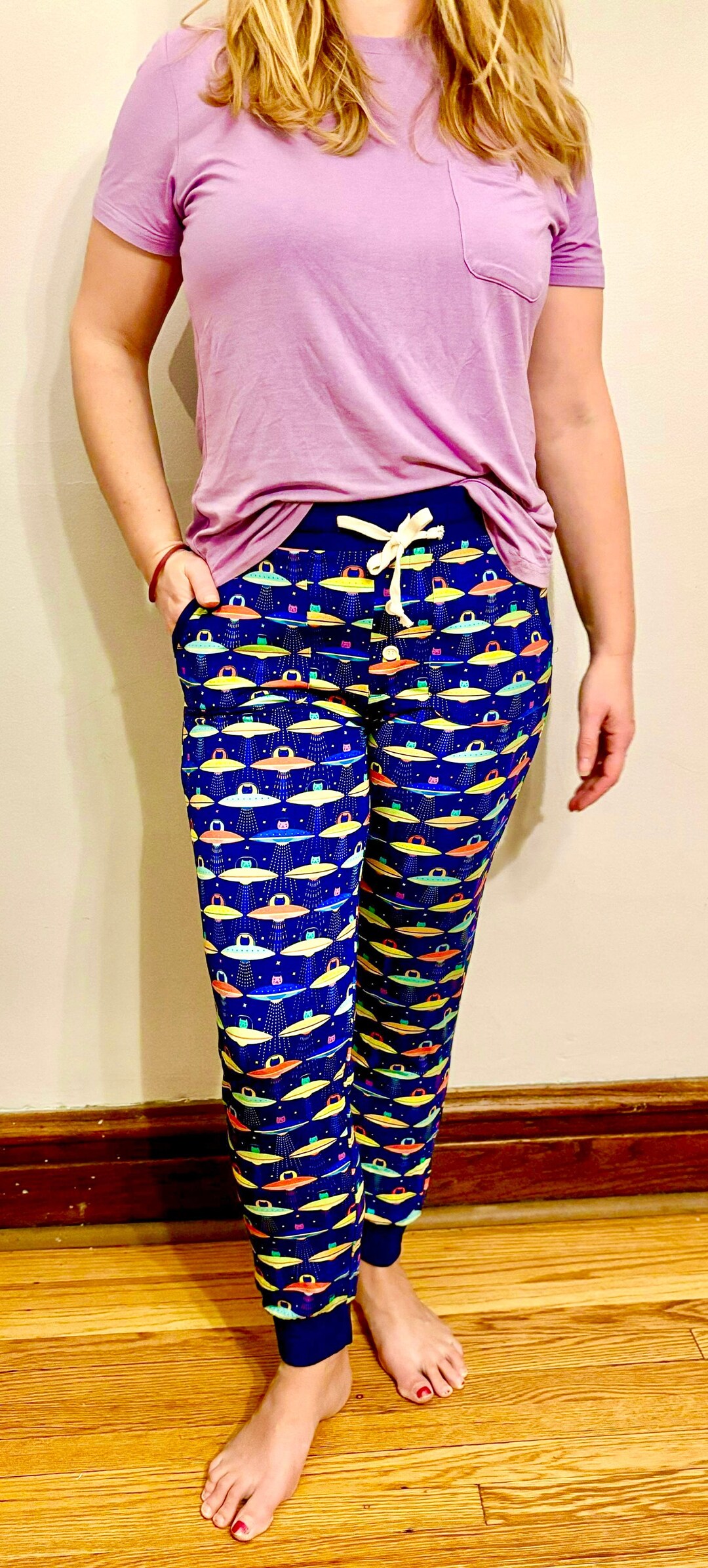 Meowter Space Bamboo Cats Print Adult Joggers Pajama Pants - Etsy
