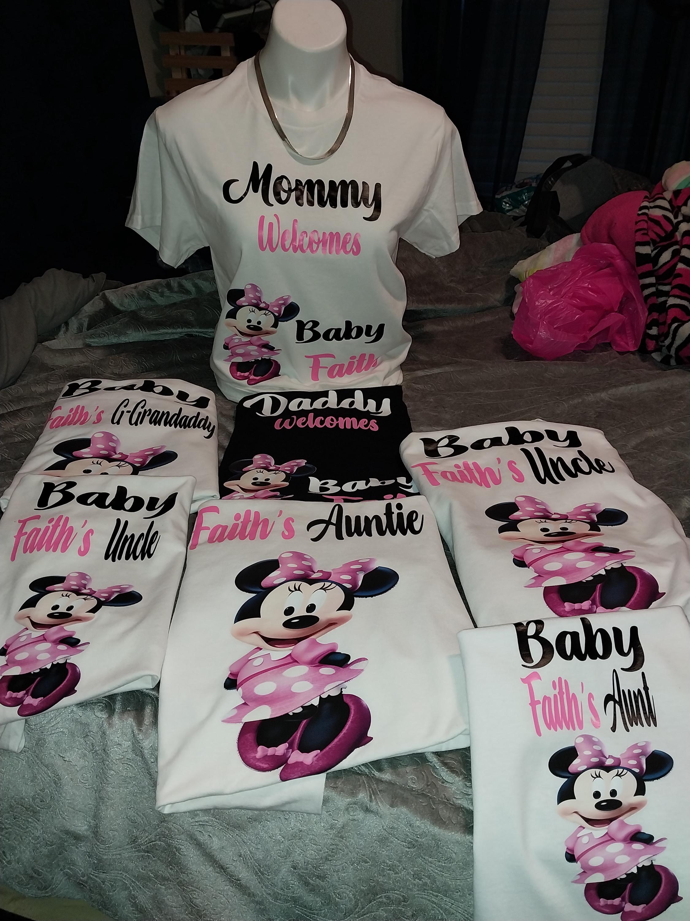 Minnie Mouse Baby Shower Shirts - Etsy