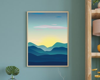 Instant Download Morning Sunrise Digital Art by Beholdersai, Unique ...