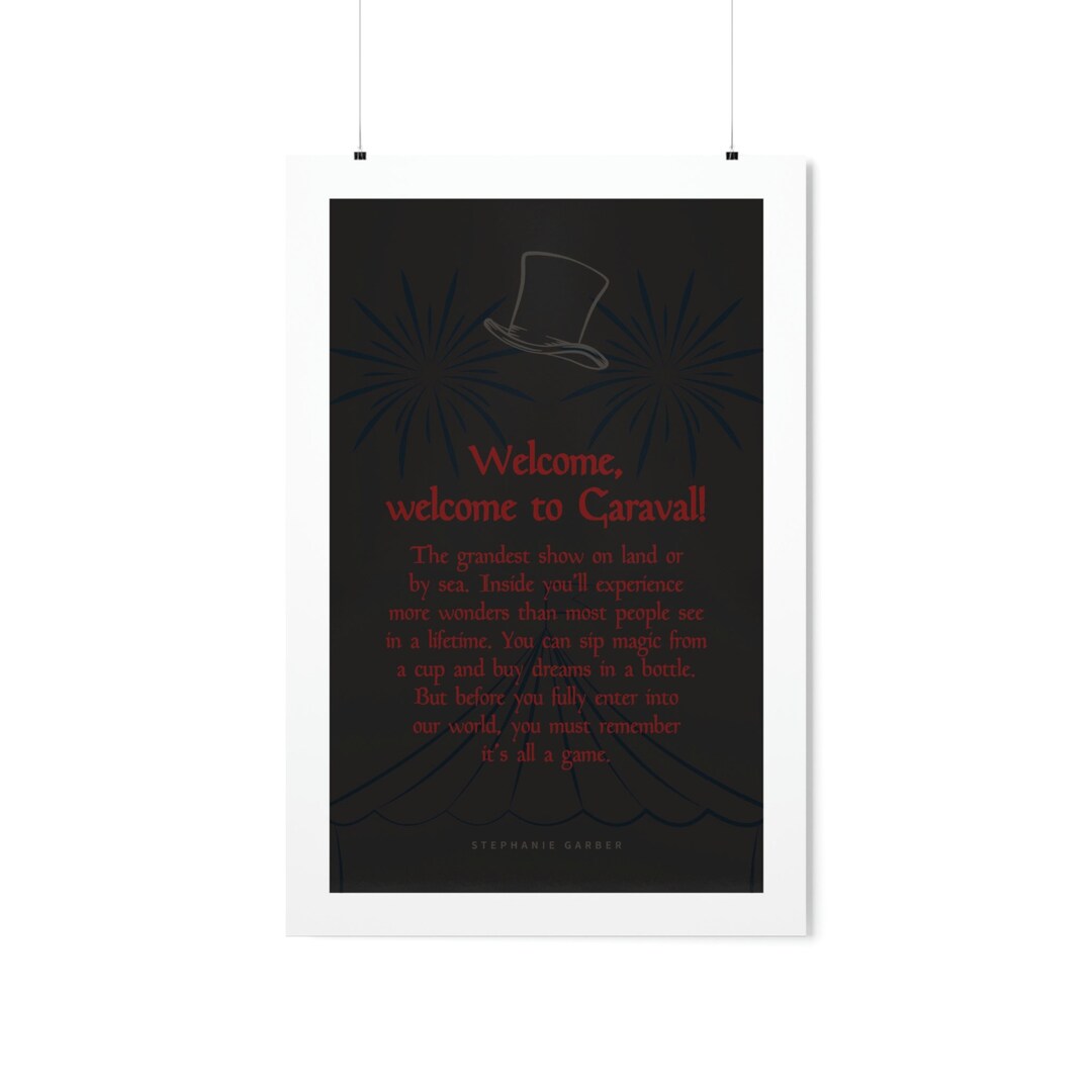 Caraval Poster | Welcome | Caraval Series - Etsy