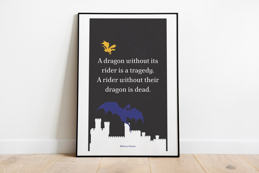 Fourth Wing Poster | Rider & Dragon | Digital Download - Etsy