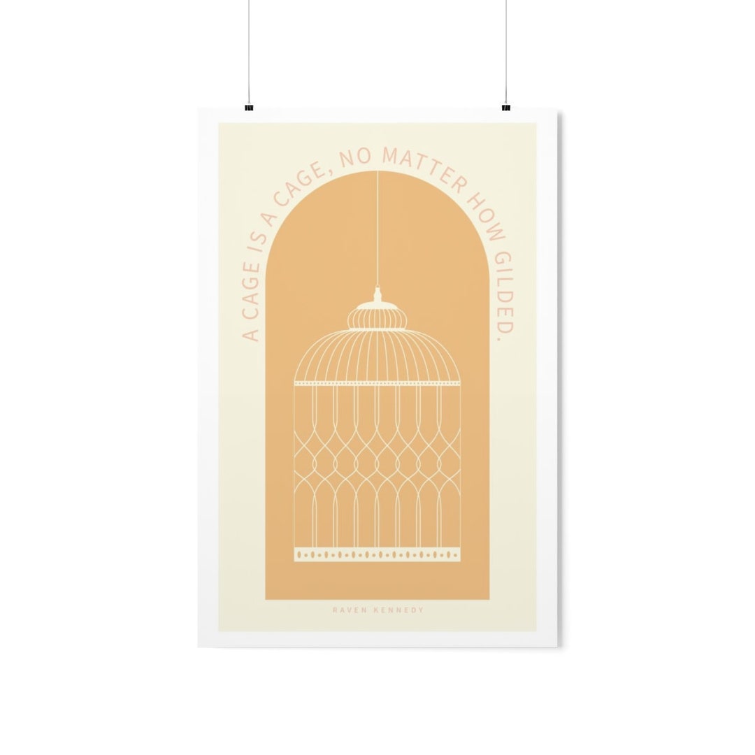 Gild Poster | A Cage is a Cage | Plated Prisoner Series - Etsy