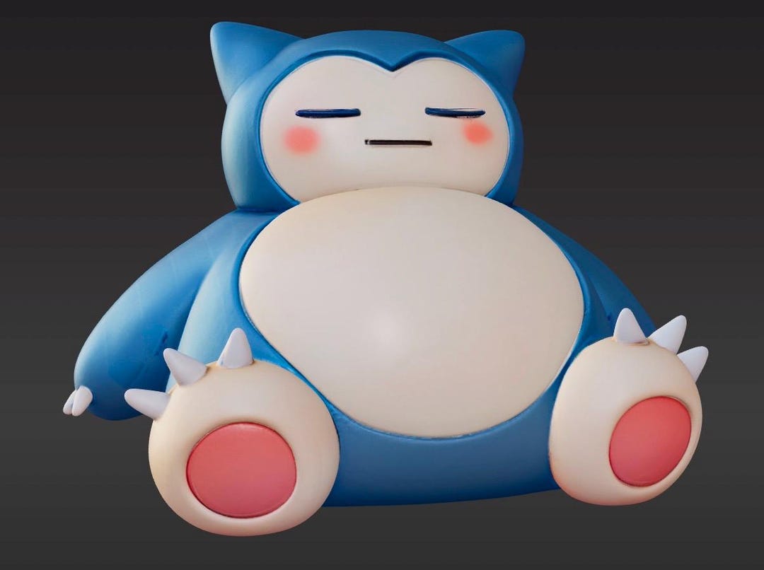 Snorlax Pokémon 3D Print File .stl Chibi Manga/anime Art 3d - Etsy