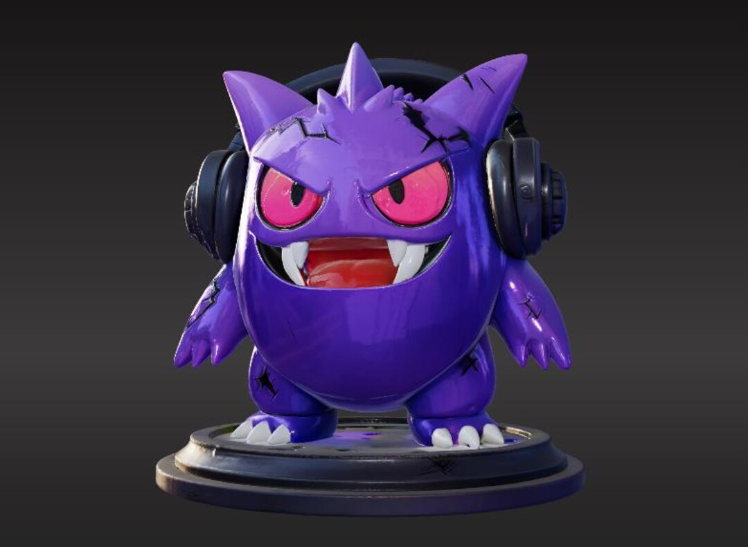 Gengar Model 3d Stl File For Print Action Figure Gengar With