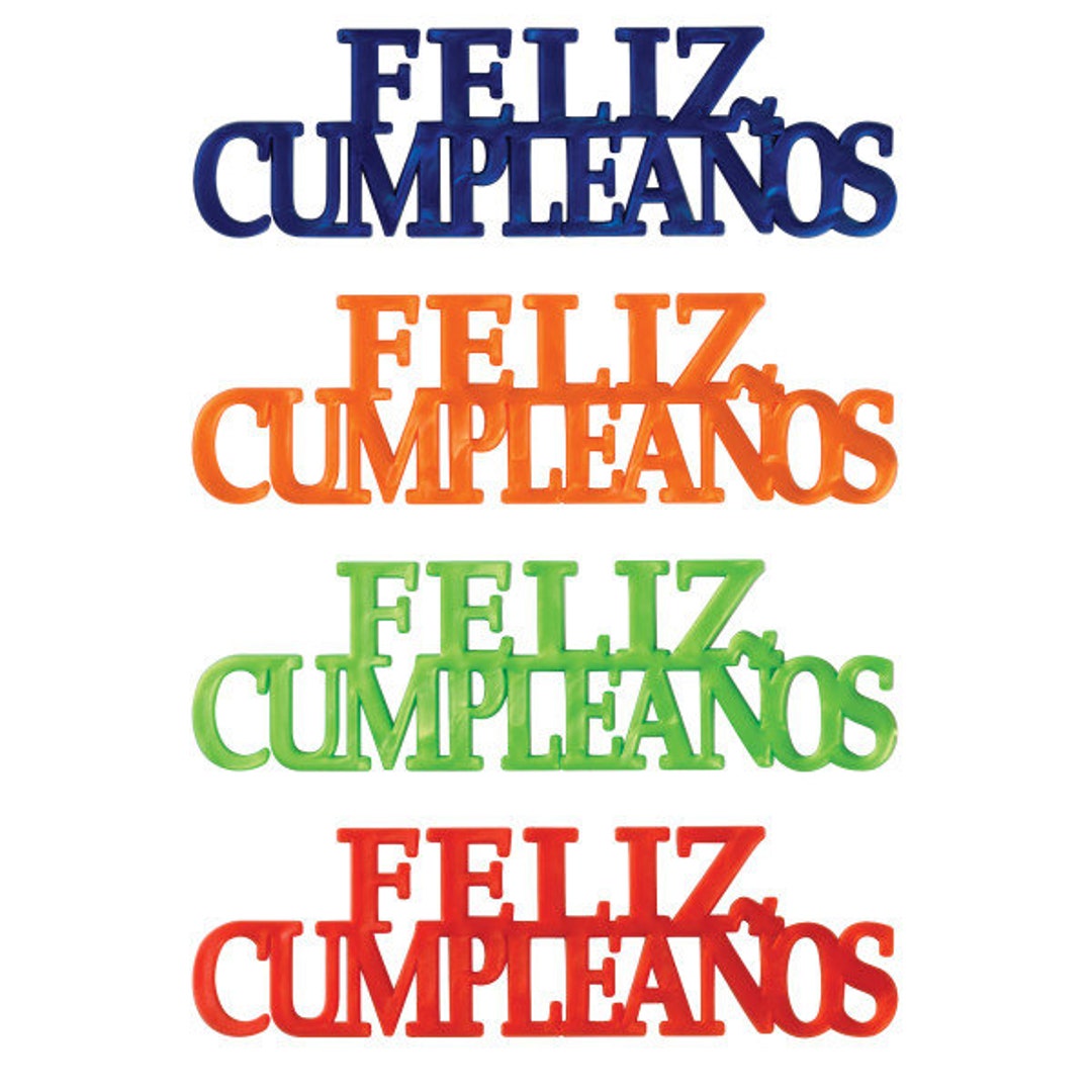Feliz Cumpleanos Happy Birthday Script Cake Toppers Cake - Etsy