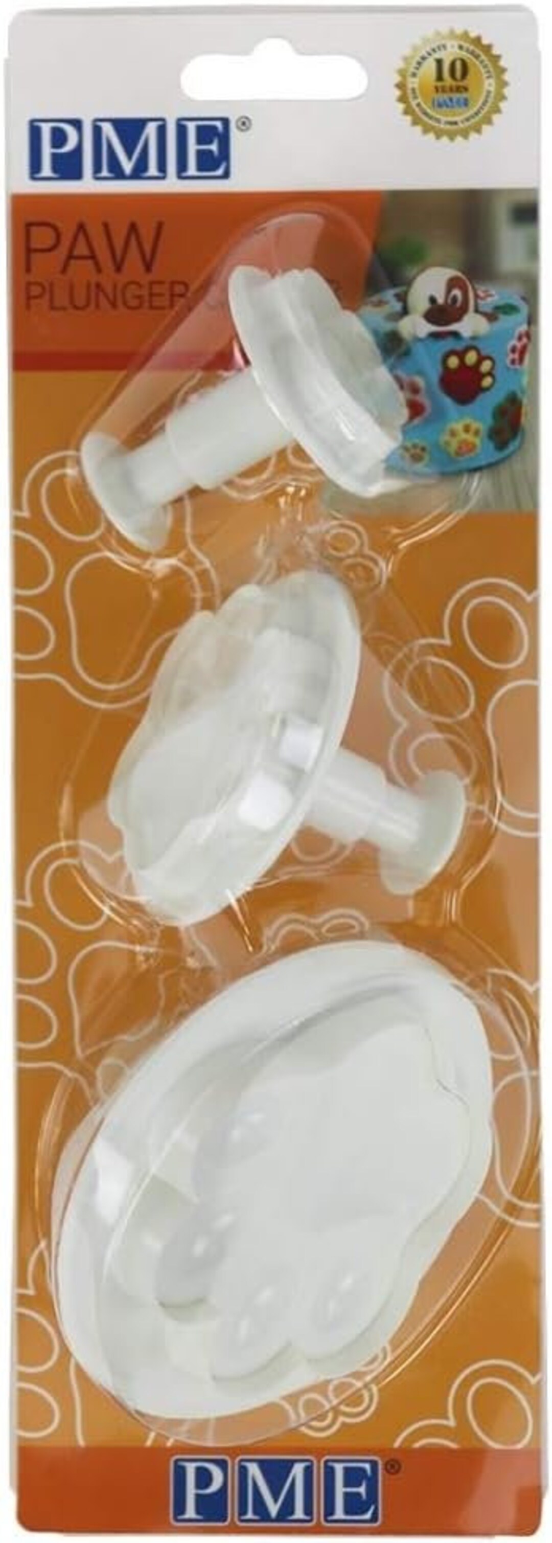 PME Paw Print Plunger Cutters, Set of 3, Animal Paw Cutter, Dog Paw ...