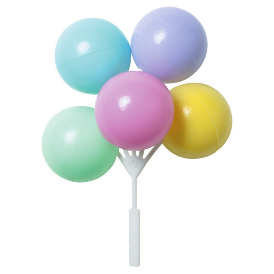 Balloons Cake Topper/ Cupcake Topper/ Pastel Balloon Picks/ Birthday ...