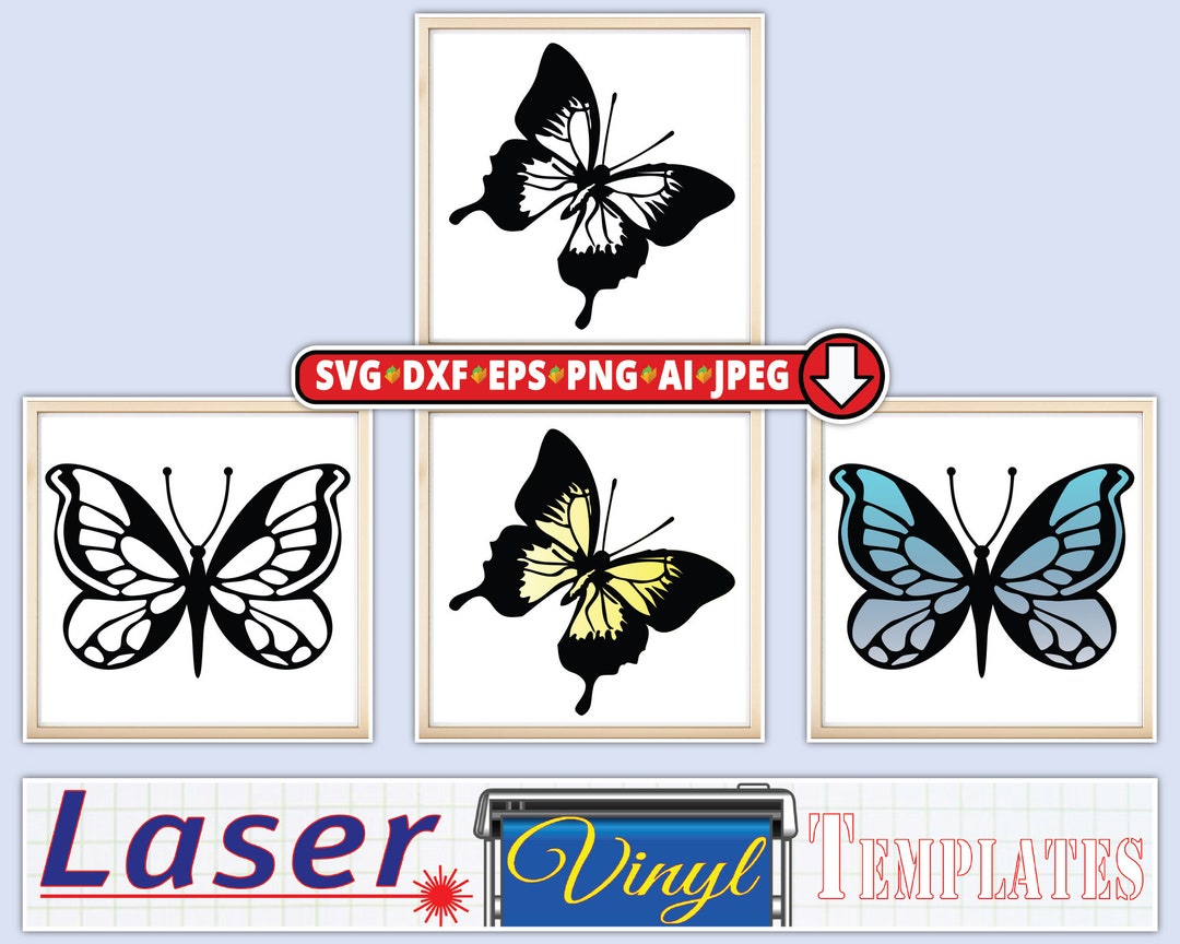 Butterfly SVG, Exclusive Design Butterfly Ideal for Vinyl, Laser or ...