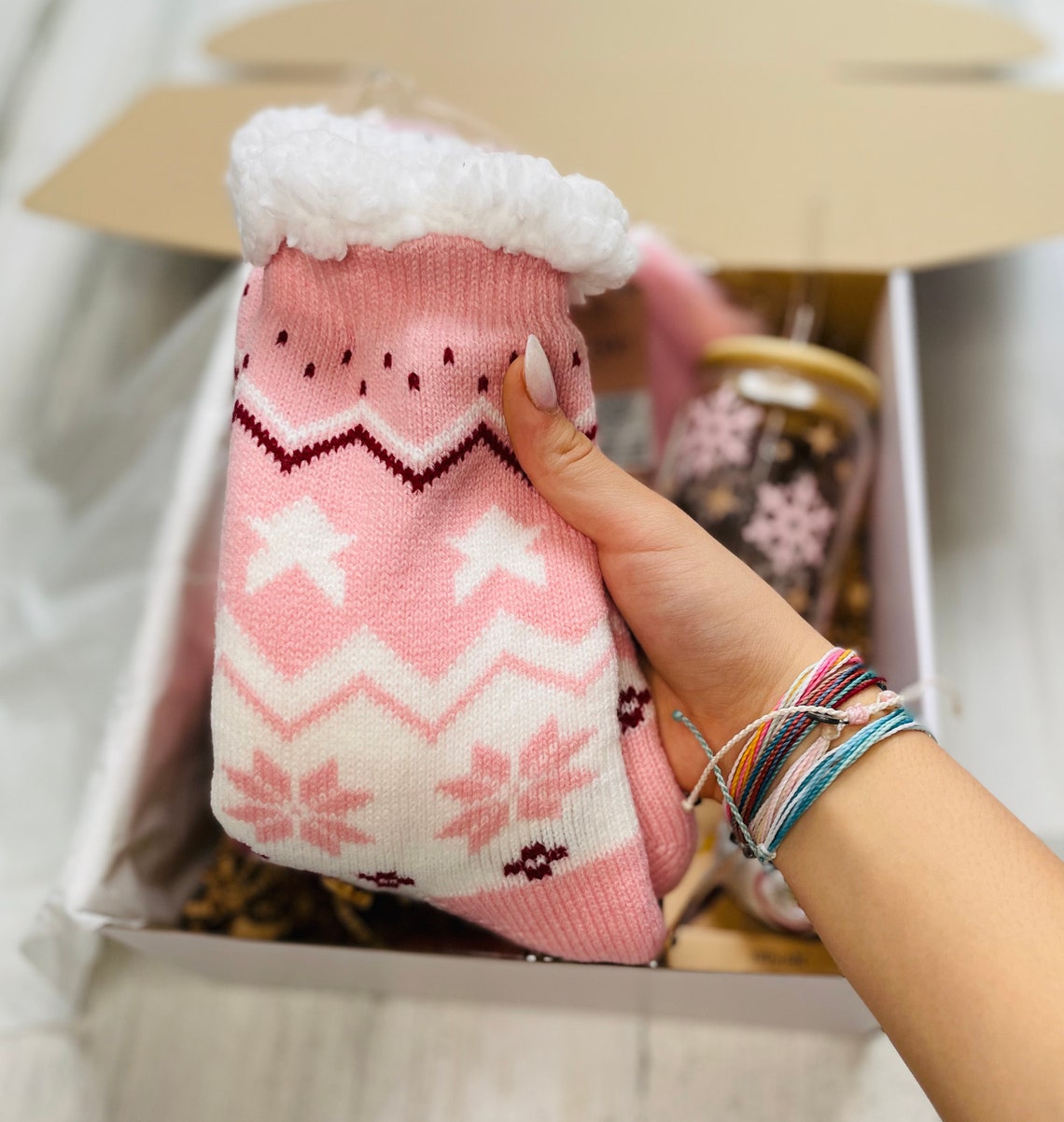 Christmas Gift Set for Girls Pink Christmas Gift Box for Teens and ...