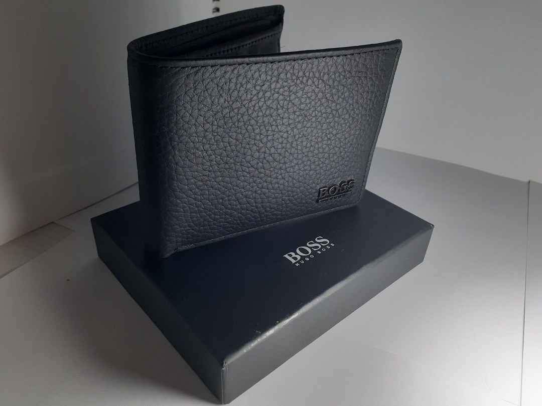 Hugo Boss Leather Wallet in a Box, Card Holder With Coin Pocket, Bifold Wallet, Men's Wallet ...