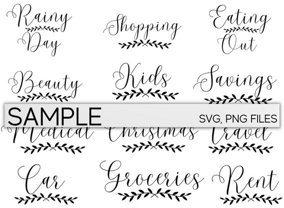 Budget Planner Envelope Digital SVG Label - Etsy