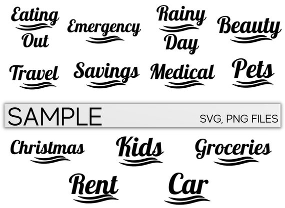 Budget Planner Envelope Digital SVG Label - Etsy