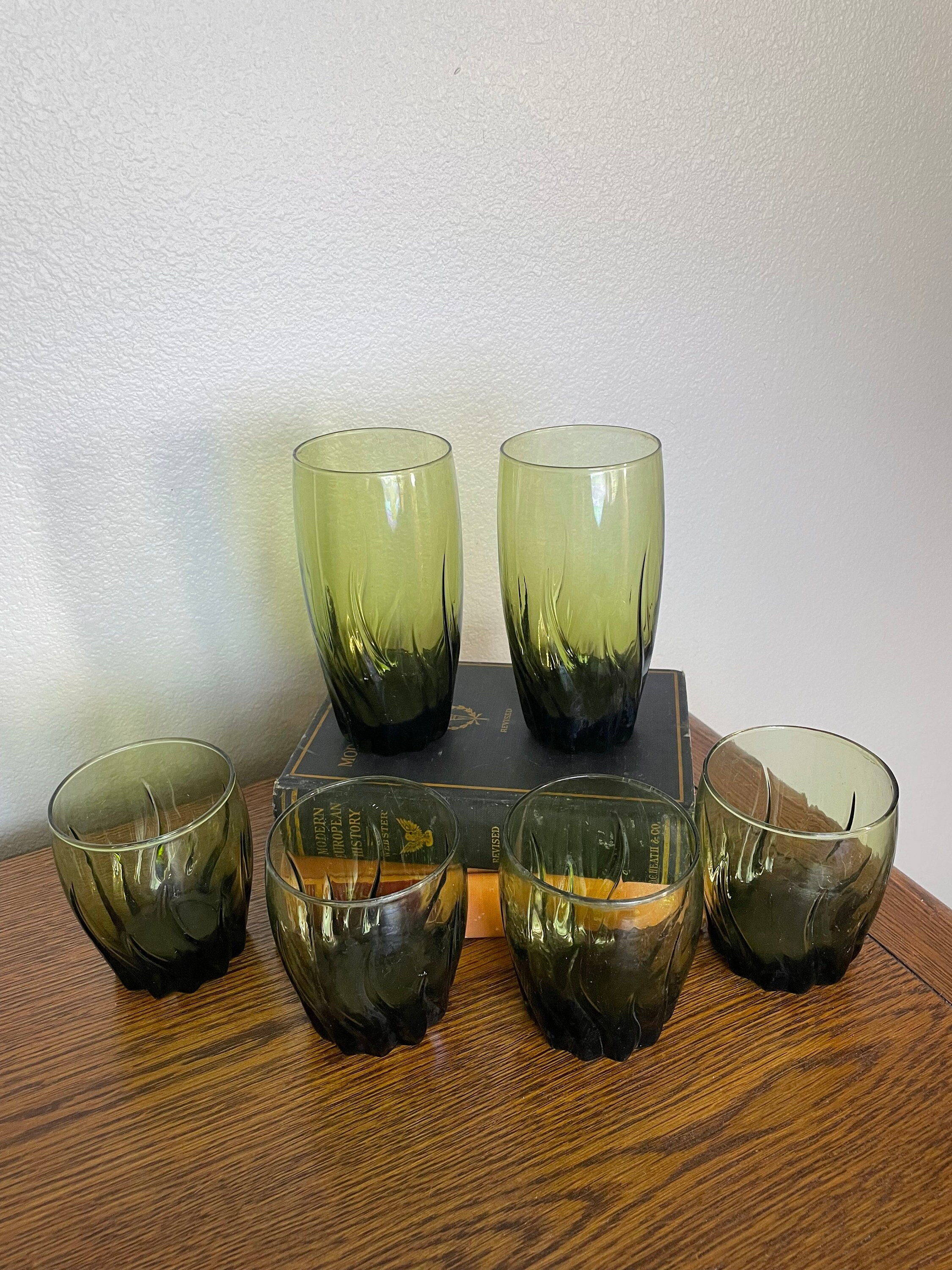 Anchor Hocking Starfire Central Park Green 2 Iced Tea 6 - Etsy