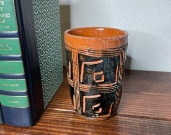 Hal Lasky (1921- 2010) Mid Century Modern Sgraffito Geometrically ...