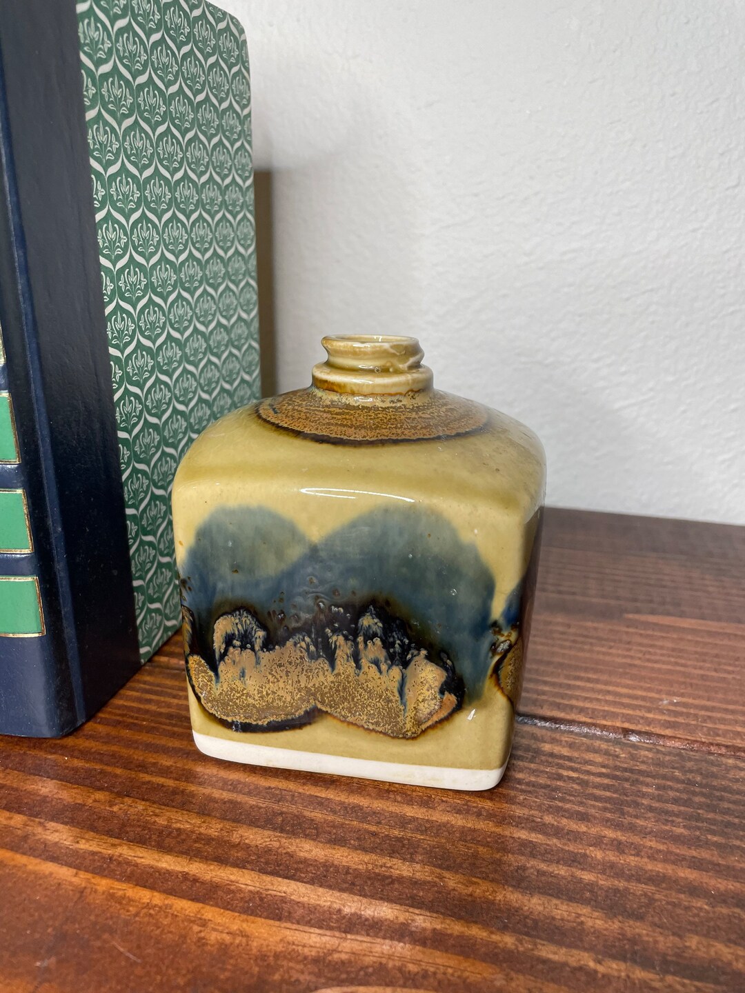 Art Pottery Square Kravec Studios Boho Handmade Studio Ceramic Blues ...