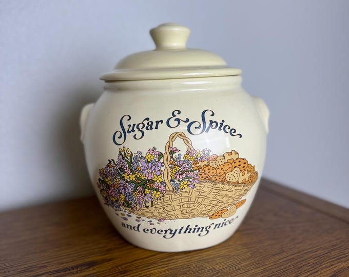Vintage Treasure Craft Sugar and Spice and Everything Nice Cookie Jar ...