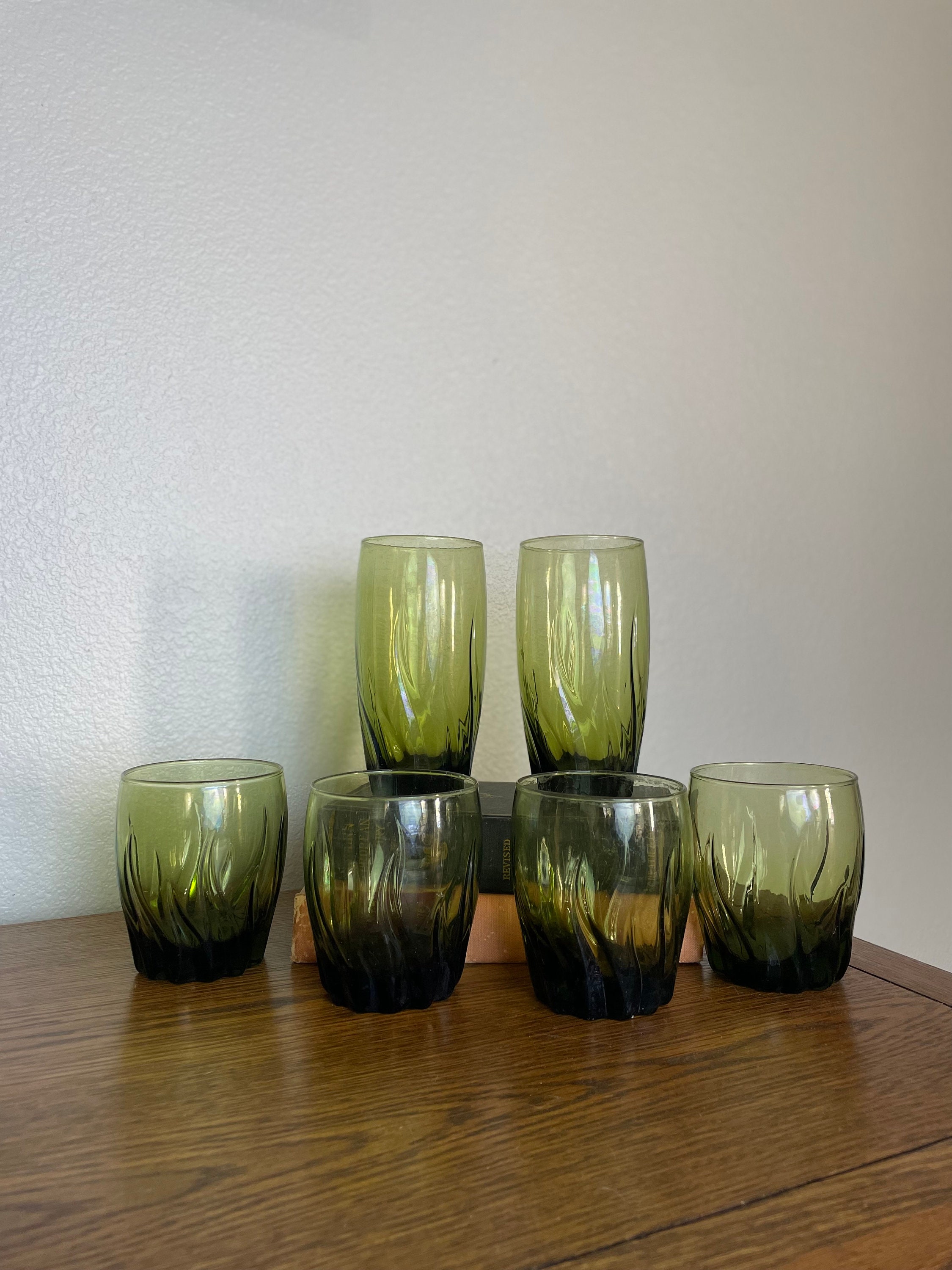 Anchor Hocking Starfire Central Park Green 2 Iced Tea 6 - Etsy