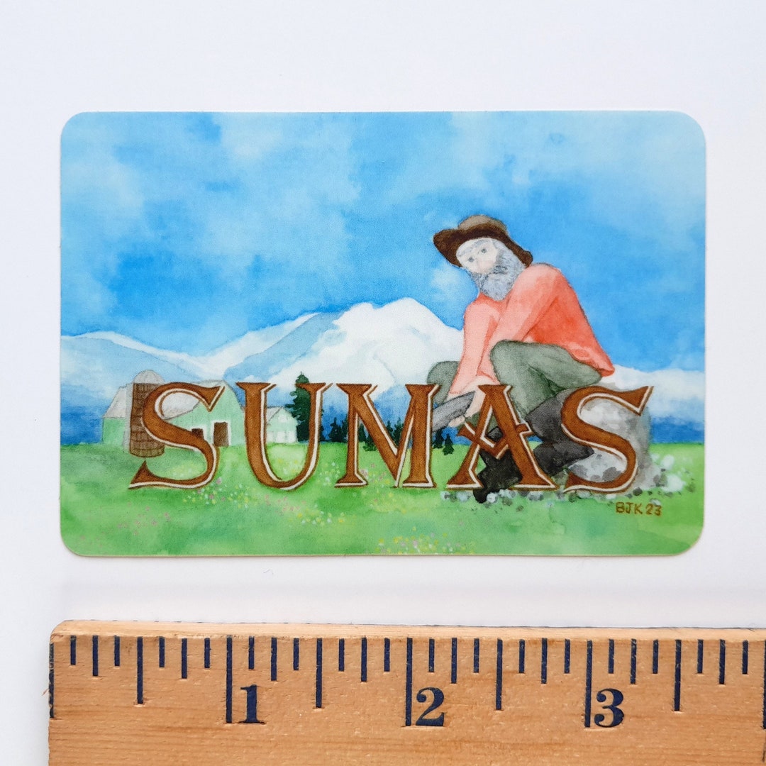 Sumas Sticker Border Small Town Artsy Watercolor Gold Miner Nostalgia ...