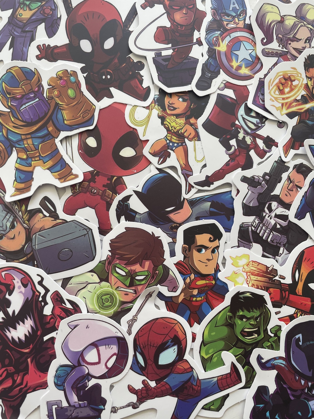 Marvel and DC Hero Stickers - Etsy