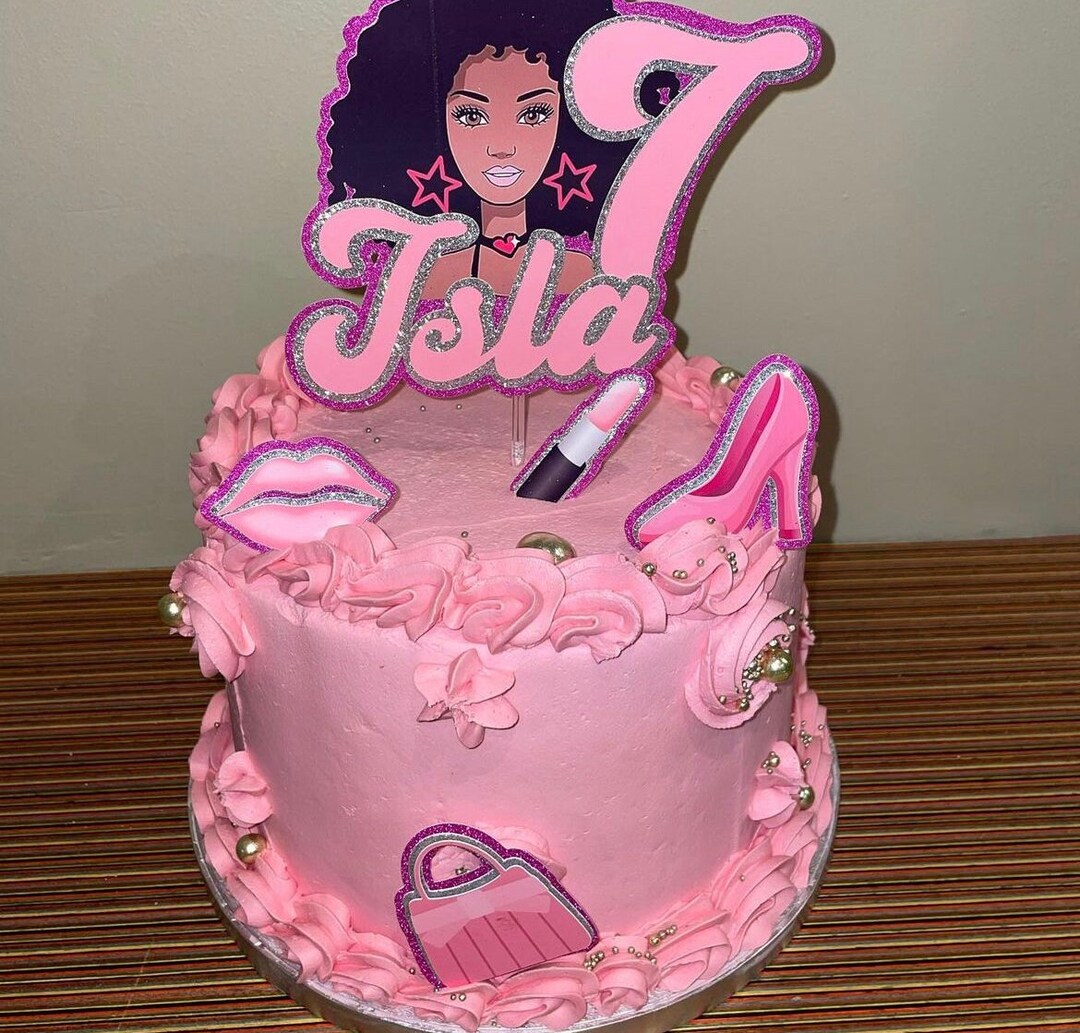 Black Girl Magic Cake Topper, Pink Party, Melanin Magic, Pink Birthday ...