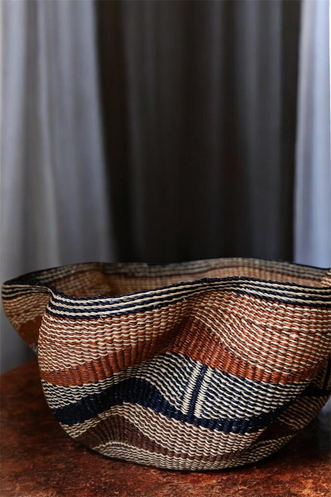 Sona Wave Basket| Housewarming Gifts| Bolga Basket| Gift for Him, Gift ...