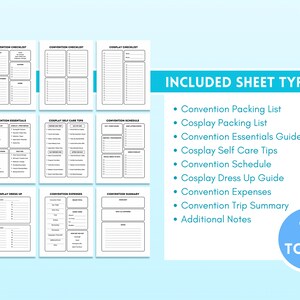 Comic Convention Checklist / Planner | BUNDLE | Minimal | Packing List ...