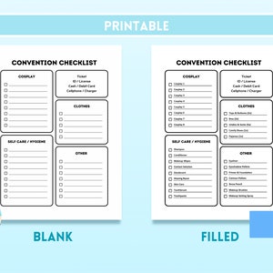 Comic Convention Checklist / Planner | BUNDLE | Minimal | Packing List ...