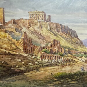 Original Acropolis Canvas Print, Ancient Greek Architecture, Greece ...