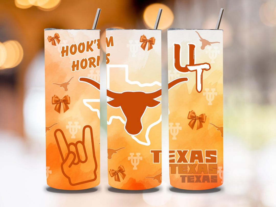 Texas Longhorns Tumbler Wrap UT Digital Download PNG JPEG 20 Oz Tumbler ...
