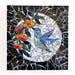 Jeweled Hummingbird Nectar, Mosaic Artwork Canvas of a Bird With ...