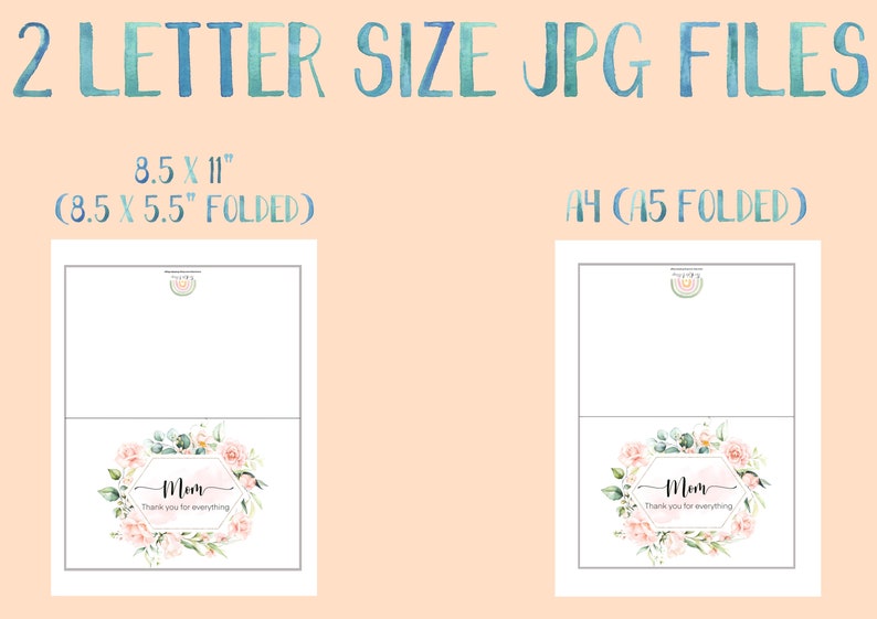 PRINTABLE Mother's Day Card / Mom Thank You for - Etsy
