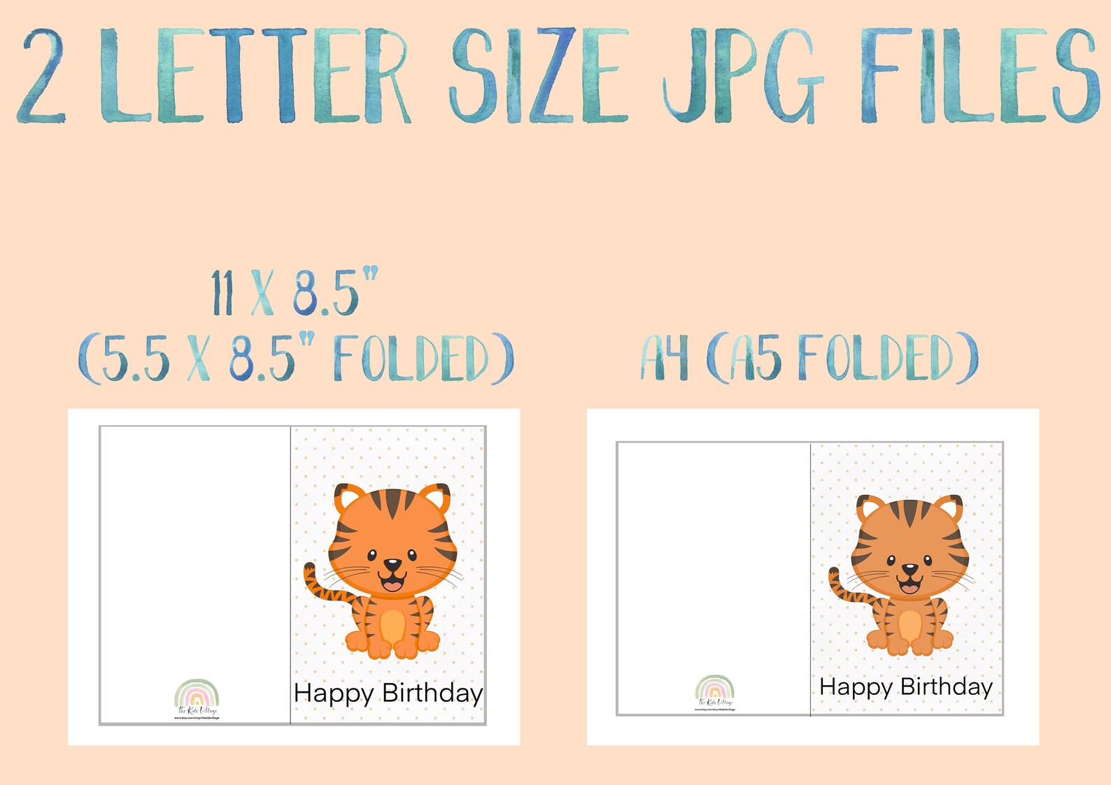Printable Birthday Card / Happy Birthday Card / Cute Tiger - Etsy