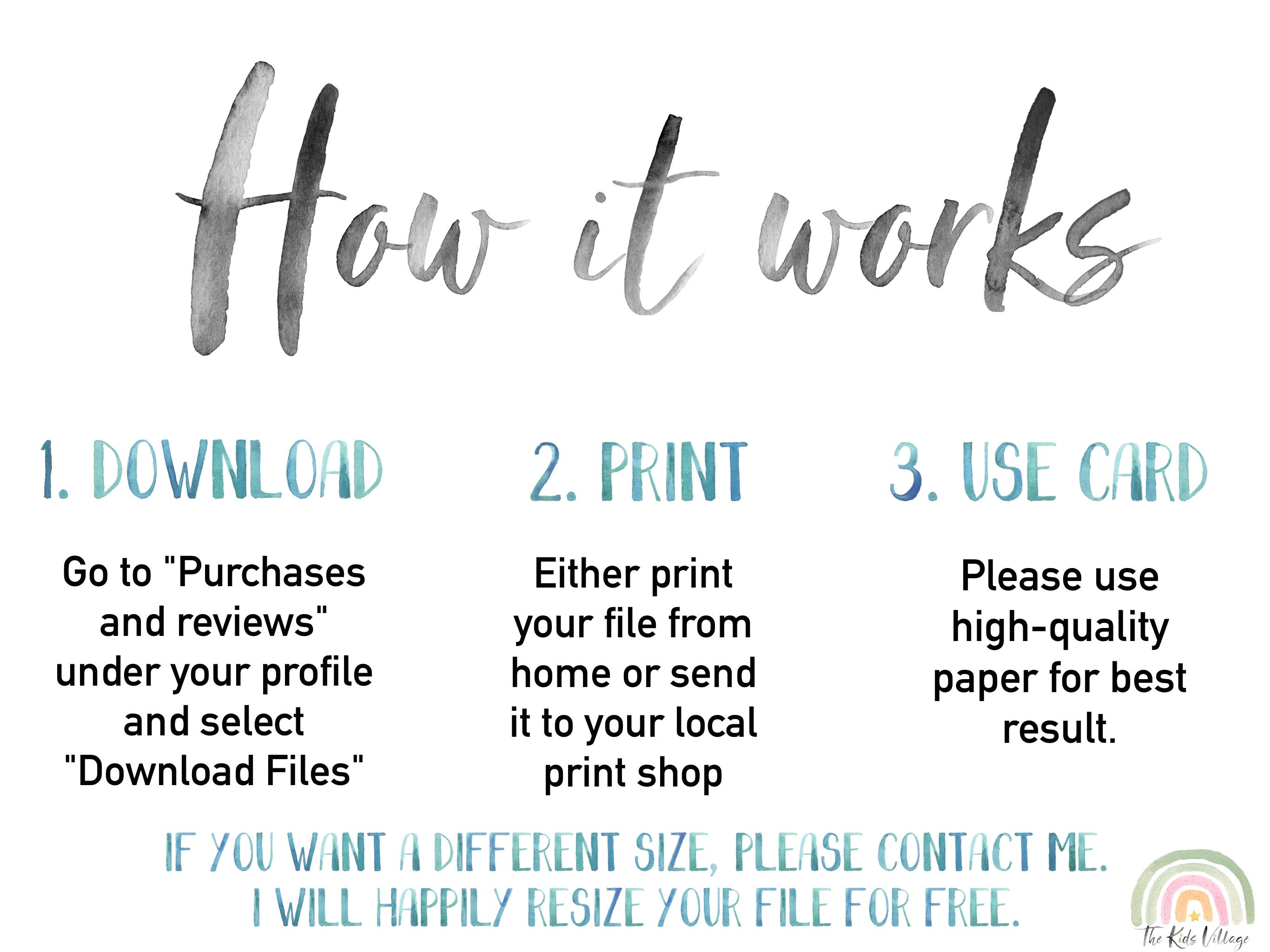 Printable Birthday Card / Happy Birthday Card / Cute Bear With Cake and ...