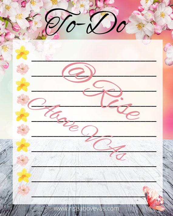 Printable To-do List Floral Spring Butterfly Printable | Etsy
