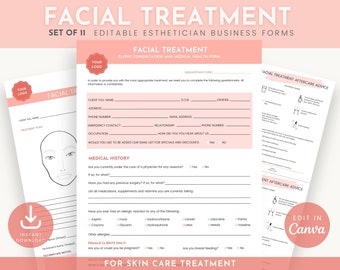 Skin Care Forms | Etsy