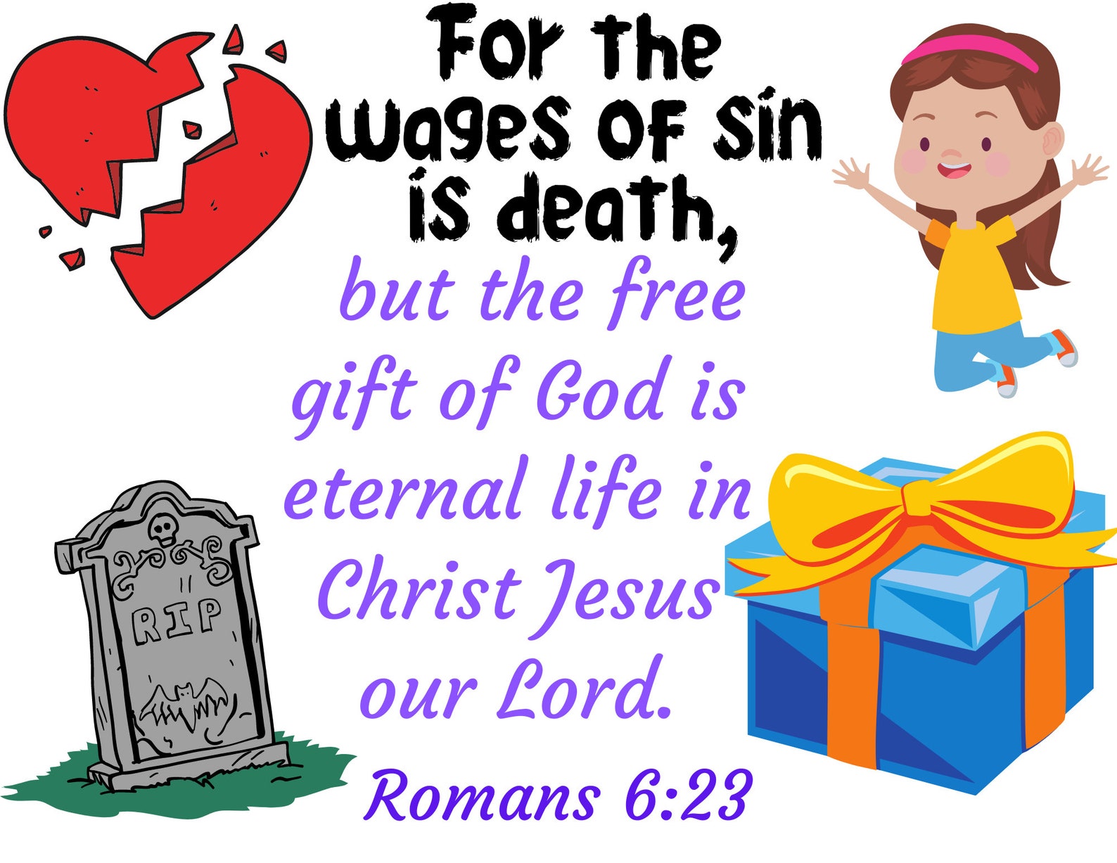 Romans 6:23 Bible Verse Scripture Memory Coloring Page Set for - Etsy