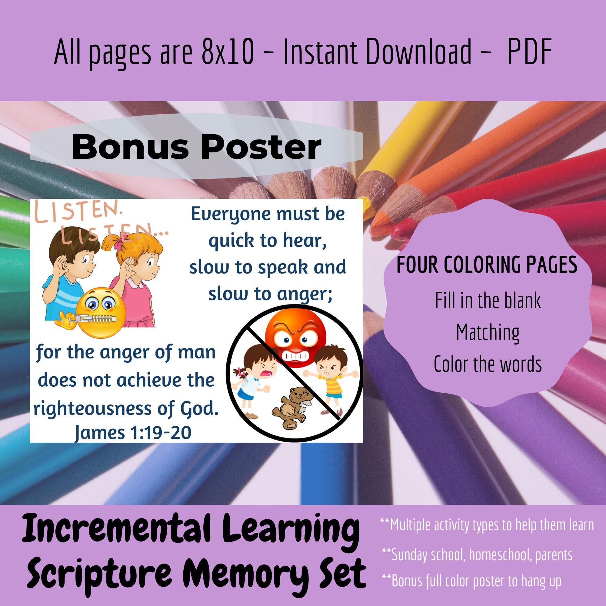 Listen To God Coloring Page