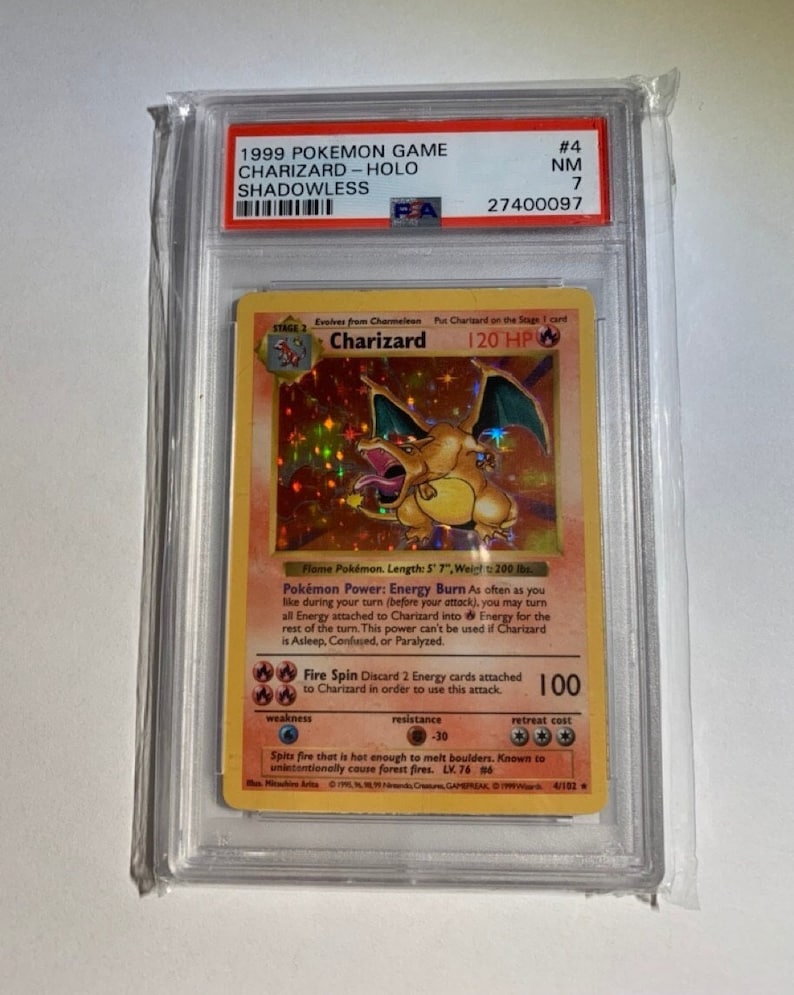 PSA 7 NM - Shadowless Base Set - Charizard - 4/102 - Etsy