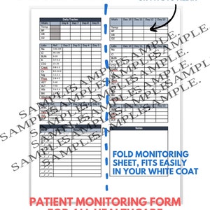 Hospital Clinical Rotation Patient Monitoring Form | Critical Care ...